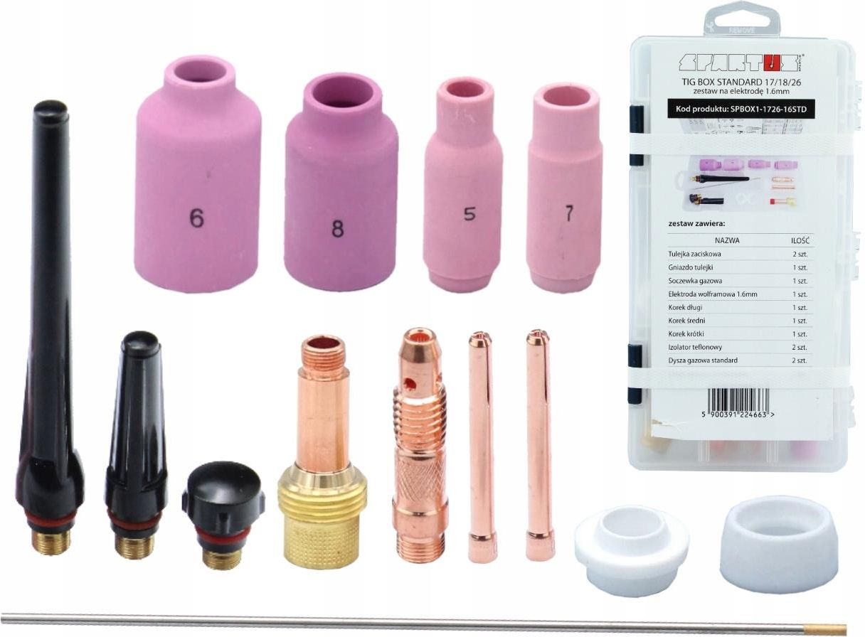 Spartus Zestaw 14 Części Uchwytu Tig 17-18-26 Box 1,6 Spbox1Tig16 - Opinie i ceny na Ceneo.pl