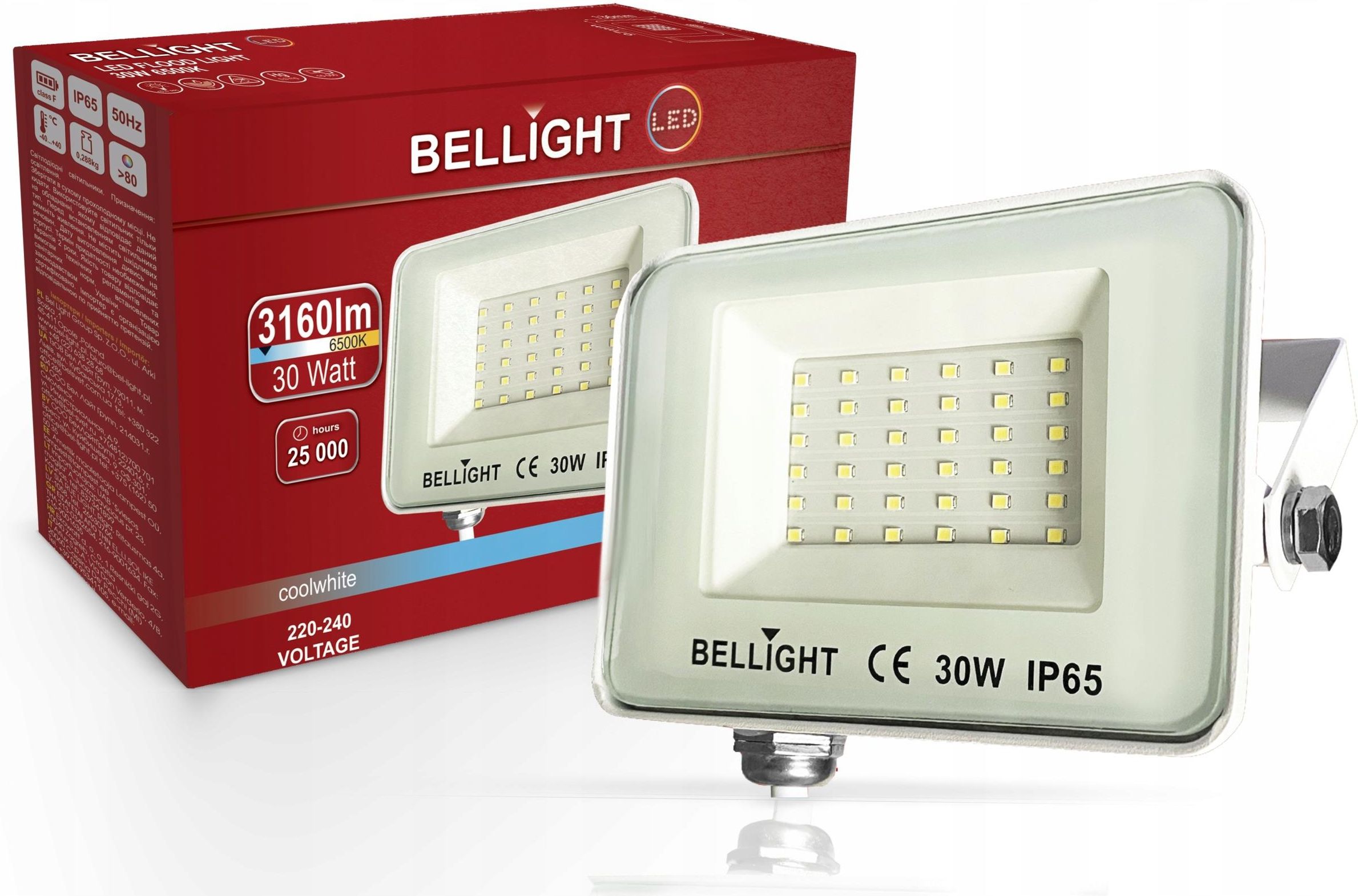Halogen Naświetlacz Led 30W 6500K 3160Lm Ip65 Biał - Ceny i opinie ...