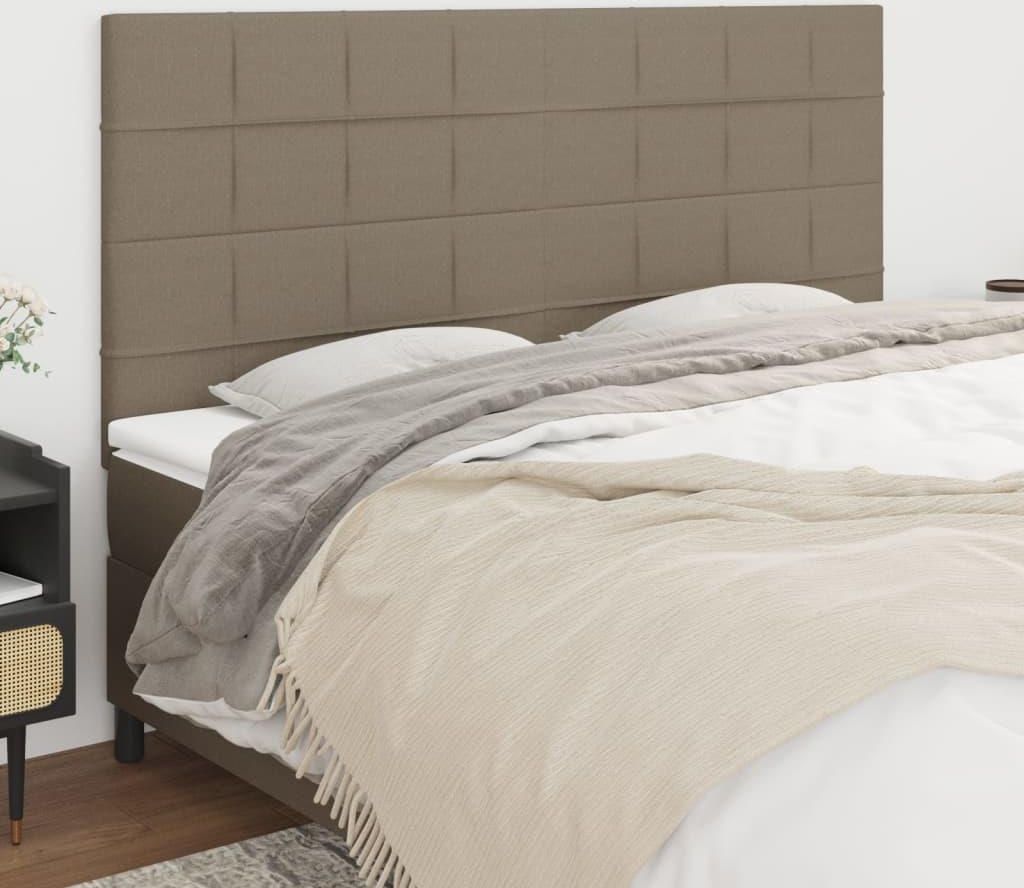 Vidaxl Zagłówki Do Łóżka 4 Szt. Taupe 80X5X78 88 Cm Tkanina 3116342 ...