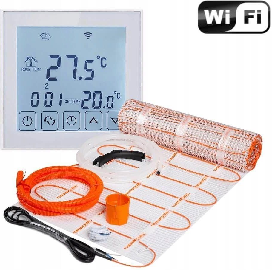 Ogrzewanie podłogowe Thermoval Mata Grzewcza Grzejna Zestaw 0,5M2 170W/M2 Tvt31 505071701009 ...