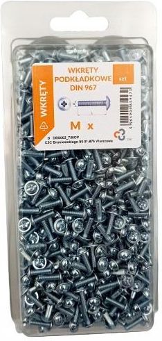 C3C WKRĘTY PODKŁADKOWE M4X6 DIN 967 OCYNK. 500SZT. DBS010_500OP - Opinie i ceny na Ceneo.pl
