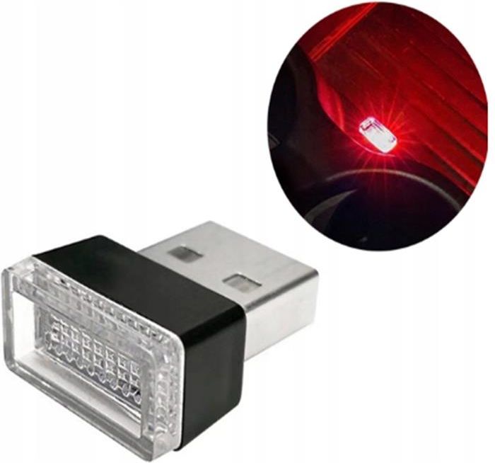 LAMPKA SAMOCHODOWA USB 5V 0,034W MINI CZERWONA RED-01 - Opinie i ceny na Ceneo.pl
