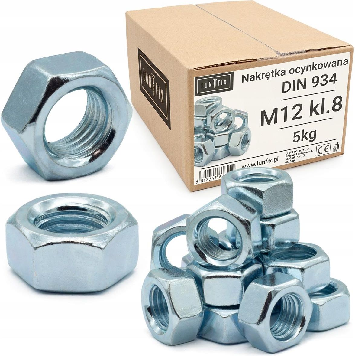 INNA LUNFIX NAKRĘTKA M12 KL.8 OCYNK DIN 934 OPAK 5KG ~310SZT. N00046K - Opinie i ceny na Ceneo.pl