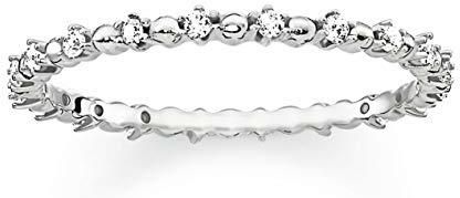 THOMAS SABO DAMSKI PIERŚCIONEK TR2153-051-14 SREBRO WYSOKIEJ PRÓBY 925, CYRKONIA, KOLOR BIAŁY ...