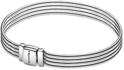 PANDORA REFLEXIONS WIELODRUTOWA BRANSOLETKA Z WĘŻYKAMI, 18CM, SREBRO ...