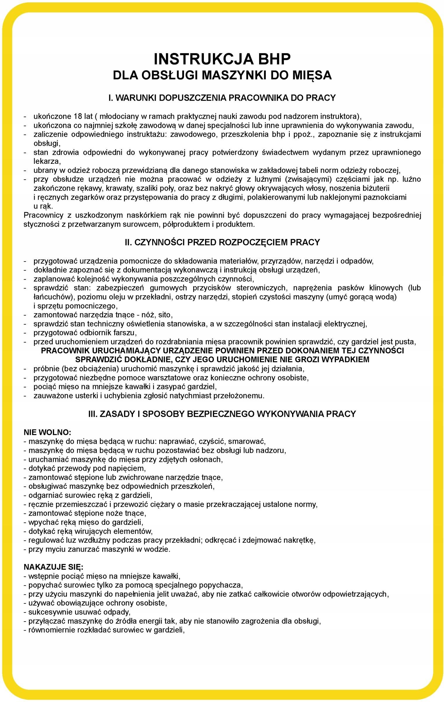 Instrukcja Bhp Dla Obsługi Maszynki Do Mięsa - Ceny i opinie - Ceneo.pl Instrukcja Bhp Dla Obsługi Maszynki Do Mięsa - Ceny i opinie - Ceneo.pl