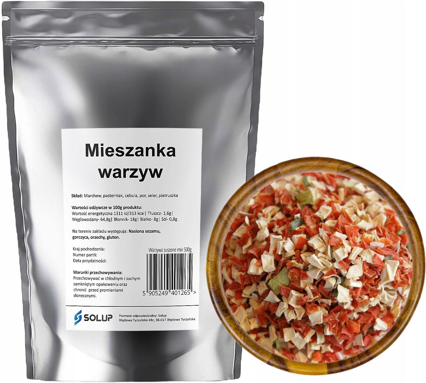 Solup Warzywa Suszone Mieszanka Warzyw 500g - Ceny i opinie - Ceneo.pl