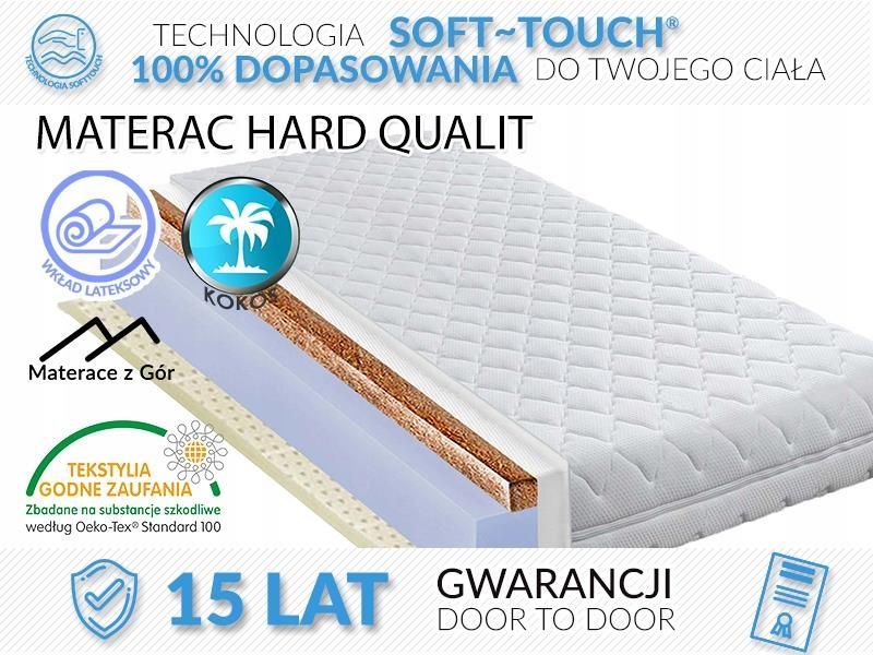 Materac Materace Z Gór 120x200 Twardy Kokos Dwustronny Materac ...