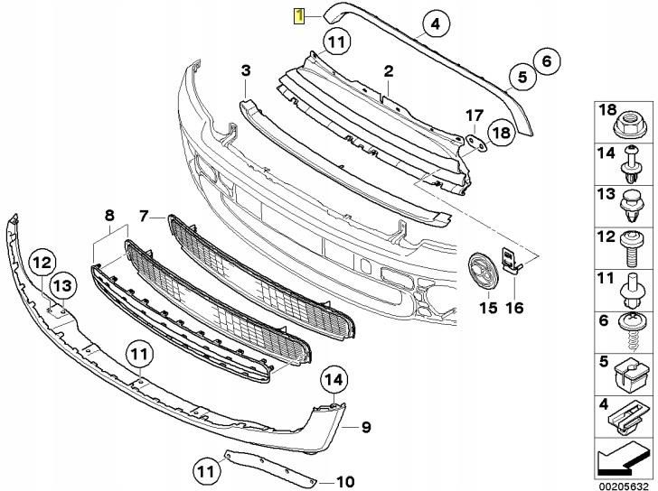 Mini Oe Chrom Listwa Ozdobna Maski R55 R56 R57 51132751040 - Opinie i ...