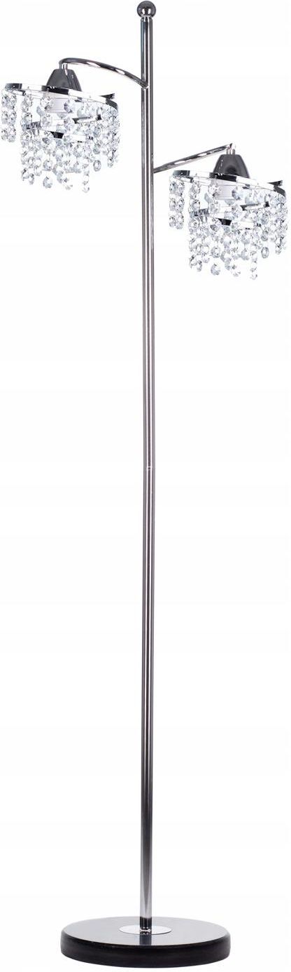 Lampa Tadex Lampa Stojąca Podłogowa Chrom Kryształy Nowoczesna ...