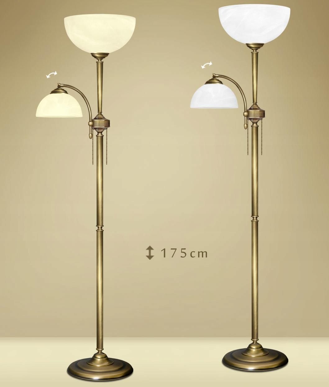 Lampa Icaro Klasyczna Lampa Podłogowa Stojąca Mosiężna Seriay (Yp2 ...