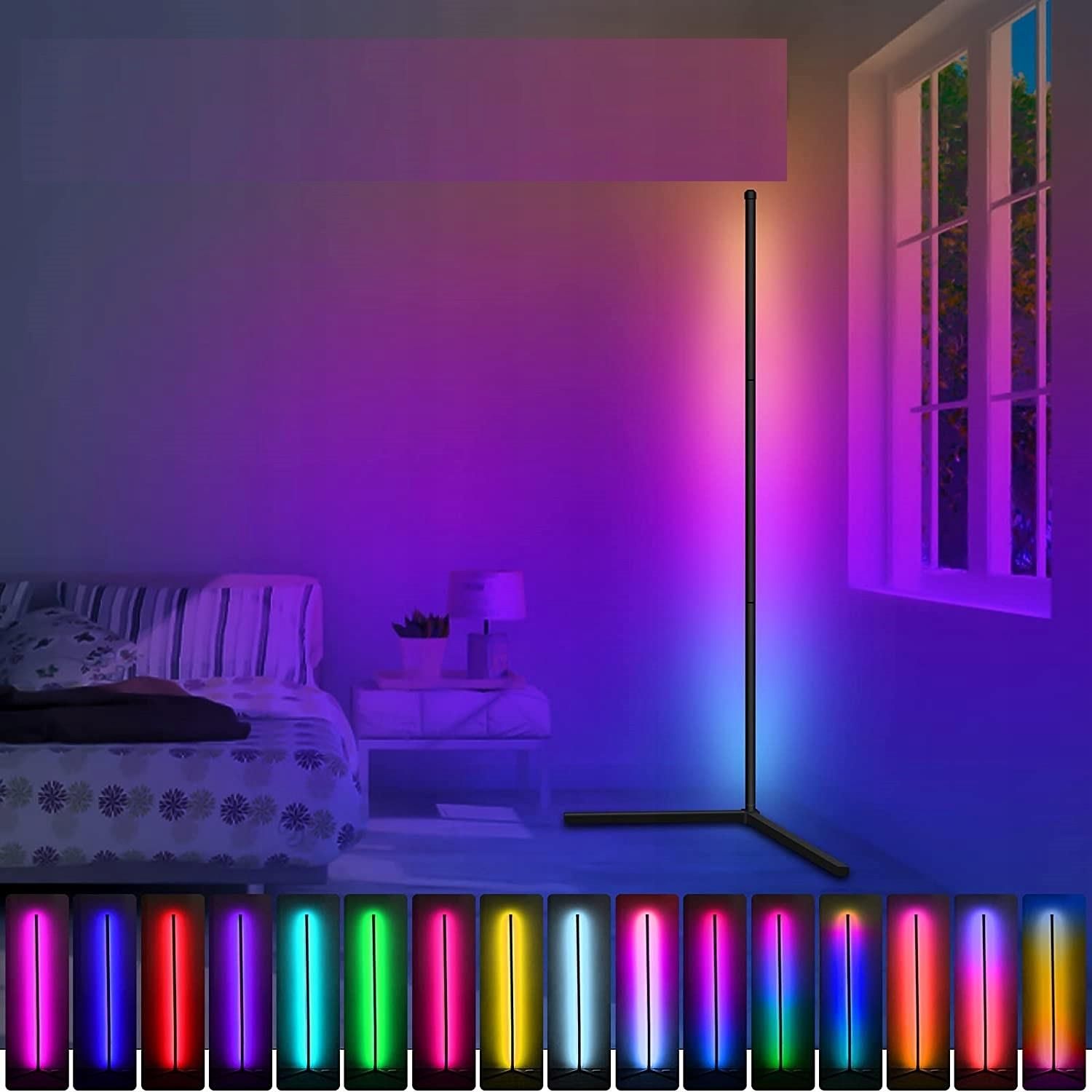 Lampa Ledtechnics Nowoczesna Lampa Stojąca Narożna Rgb Led + Pilot ...