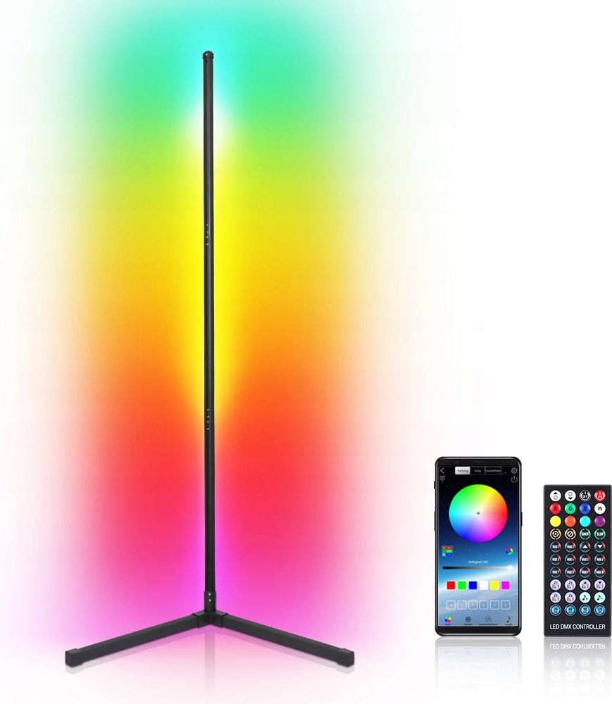 Lampa Ledtechnics Nowoczesna Lampa Stojąca Narożna Rgb Led + Pilot ...