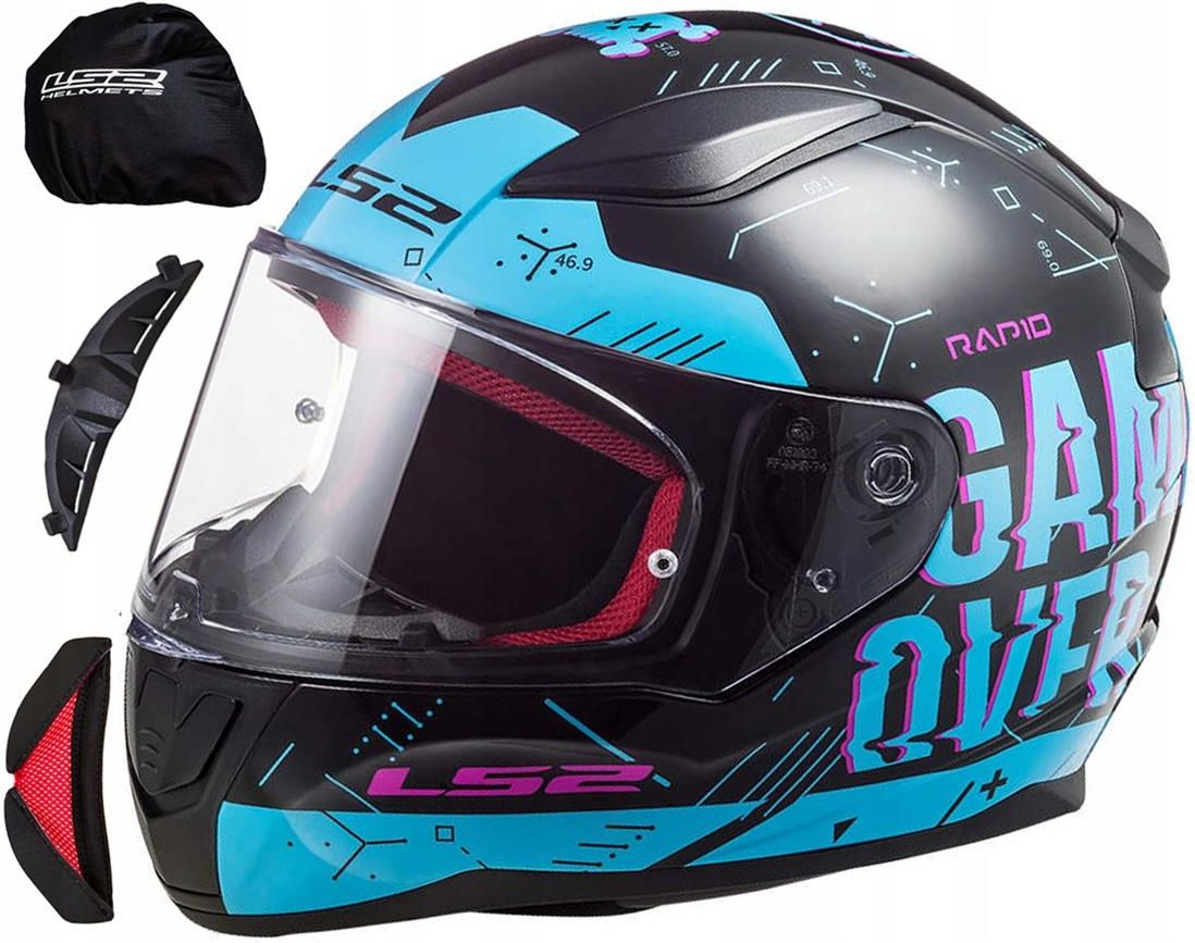 Kask motocyklowy Ls2 Integralny Ff353 Rapid Player Sky Blu - Opinie i ...