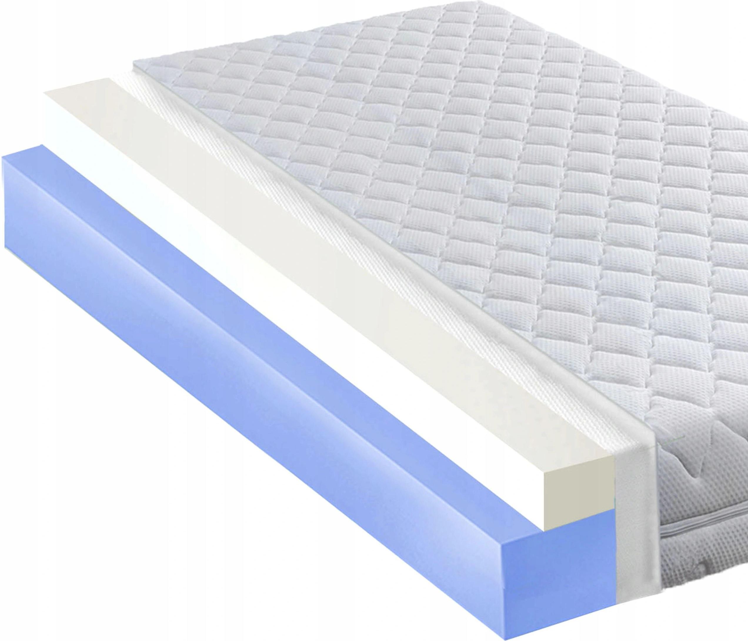 Materac Materace Z Gór Twardy Materac 140X200 Visco 6CM Memory H3 H4 ...