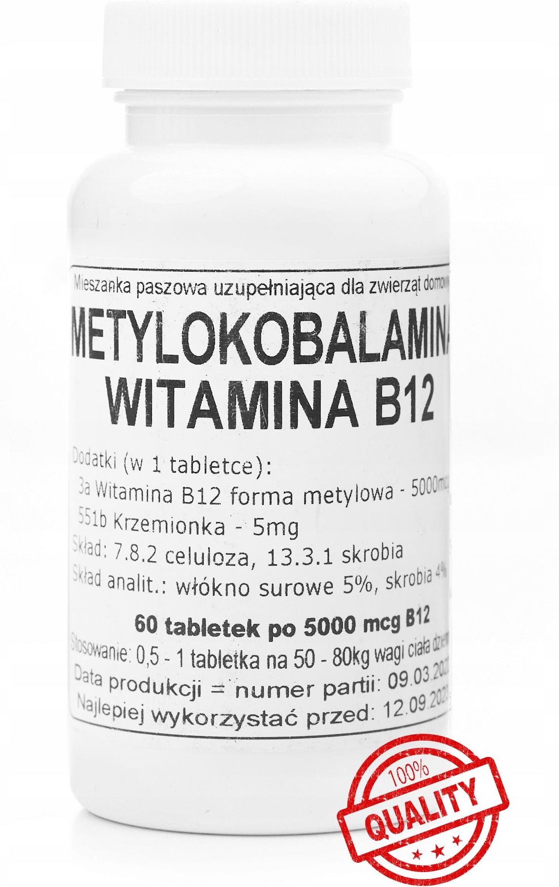INNA WITAMINA B12 B-12 METYLOKOBALAMINA 60 SZT. PODKOWA ...