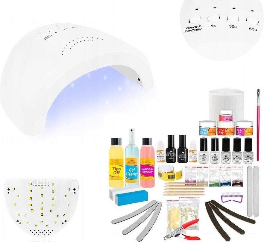 ZESTAW DO PAZNOKCI LAMPA48W UV/LED AKCESORIA XXL 5907652087005 - Opinie ...