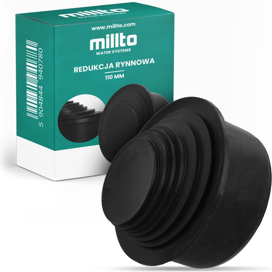 Rynna MILLTO REDUKCJA RYNNY 110X63/70/75/80/90/100 CZARNA ...