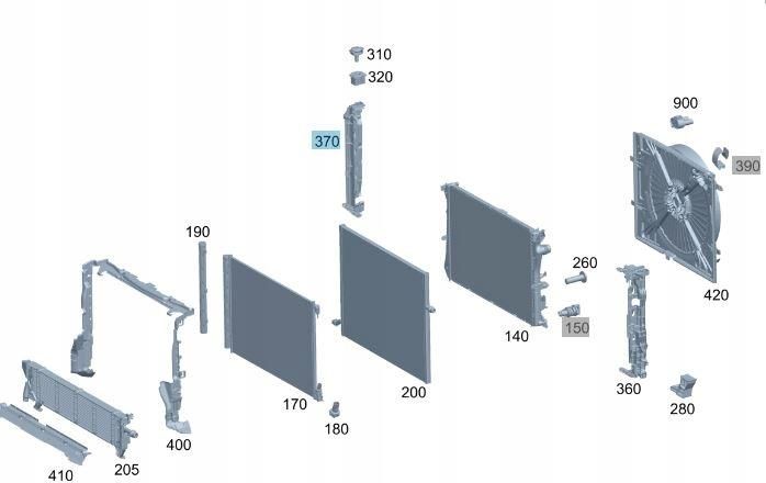 Mercedes-Benz Oe Rama, Uchwyt Prawa Chłodnicy Mercedes Glc W253 ...