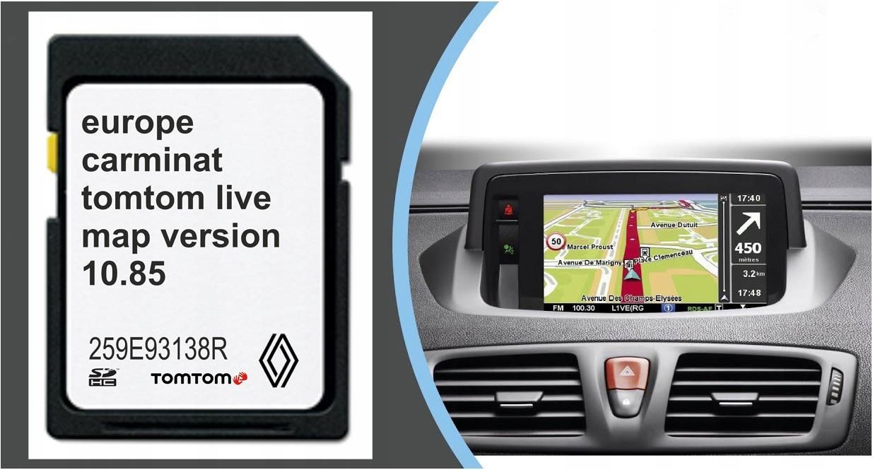 Mapa do nawigacji RENAULT MAPA KARTA TOTOM CARMINAT LIVE 10.85 2023 ...