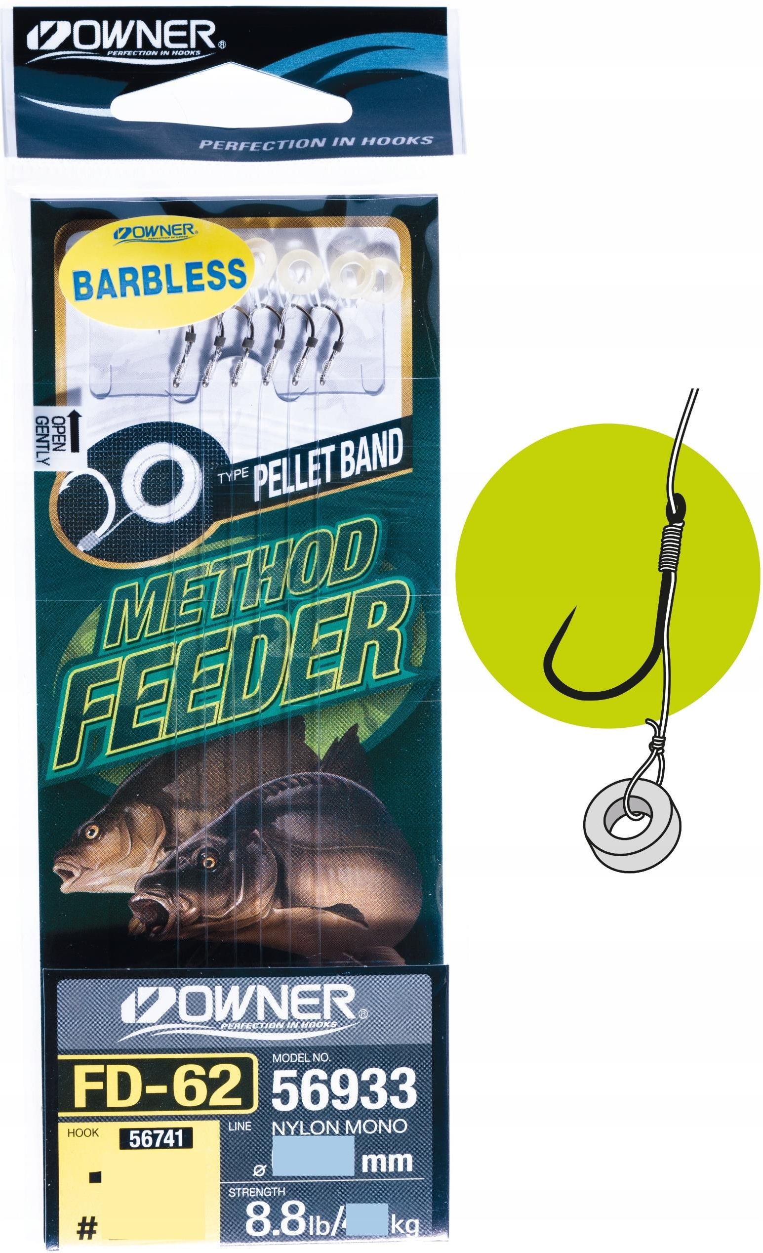 OWNER OWNER HACZYKI PRZYPON METHOD FEEDER FD-62 GUMKA 12 - Ceny i ...