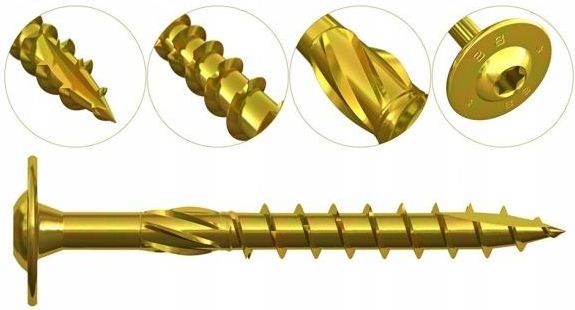 AZMET WKRĘT CIESIELSKI 6X40 Z ŁBEM TALERZYKOWYM 100 SZT. 5901180175562 ...