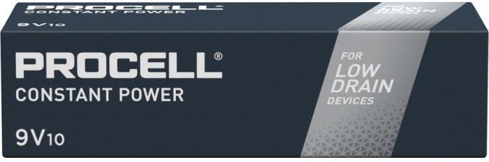 Duracell PROCELL ALKALINE CONSTANT POWER 9V, BATTERY (10 PIECES, E ...