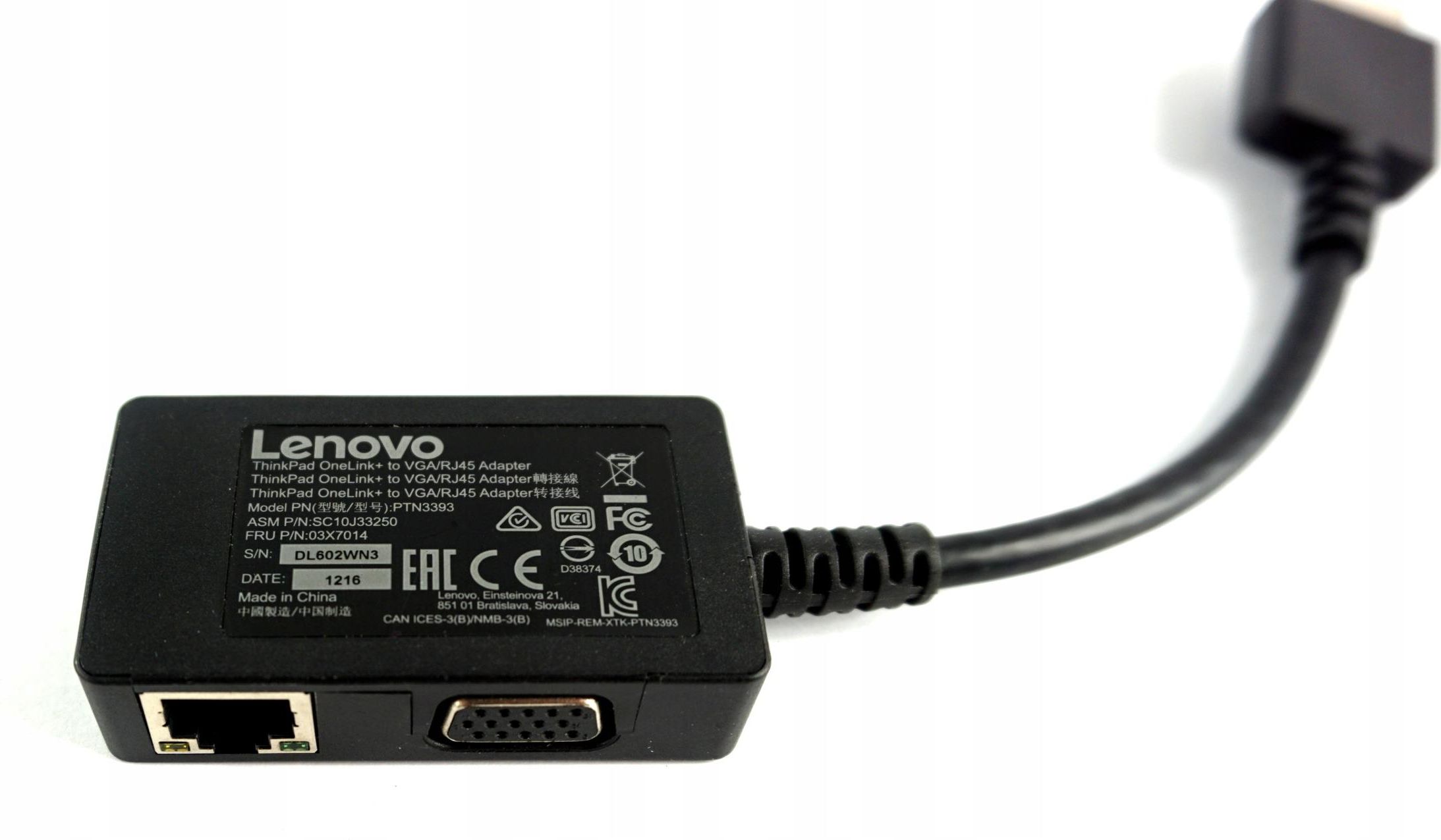 LENOVO THINKPAD ONELINK+ TO VGA/FJ45 (03X7014) - Opinie i ceny na Ceneo.pl