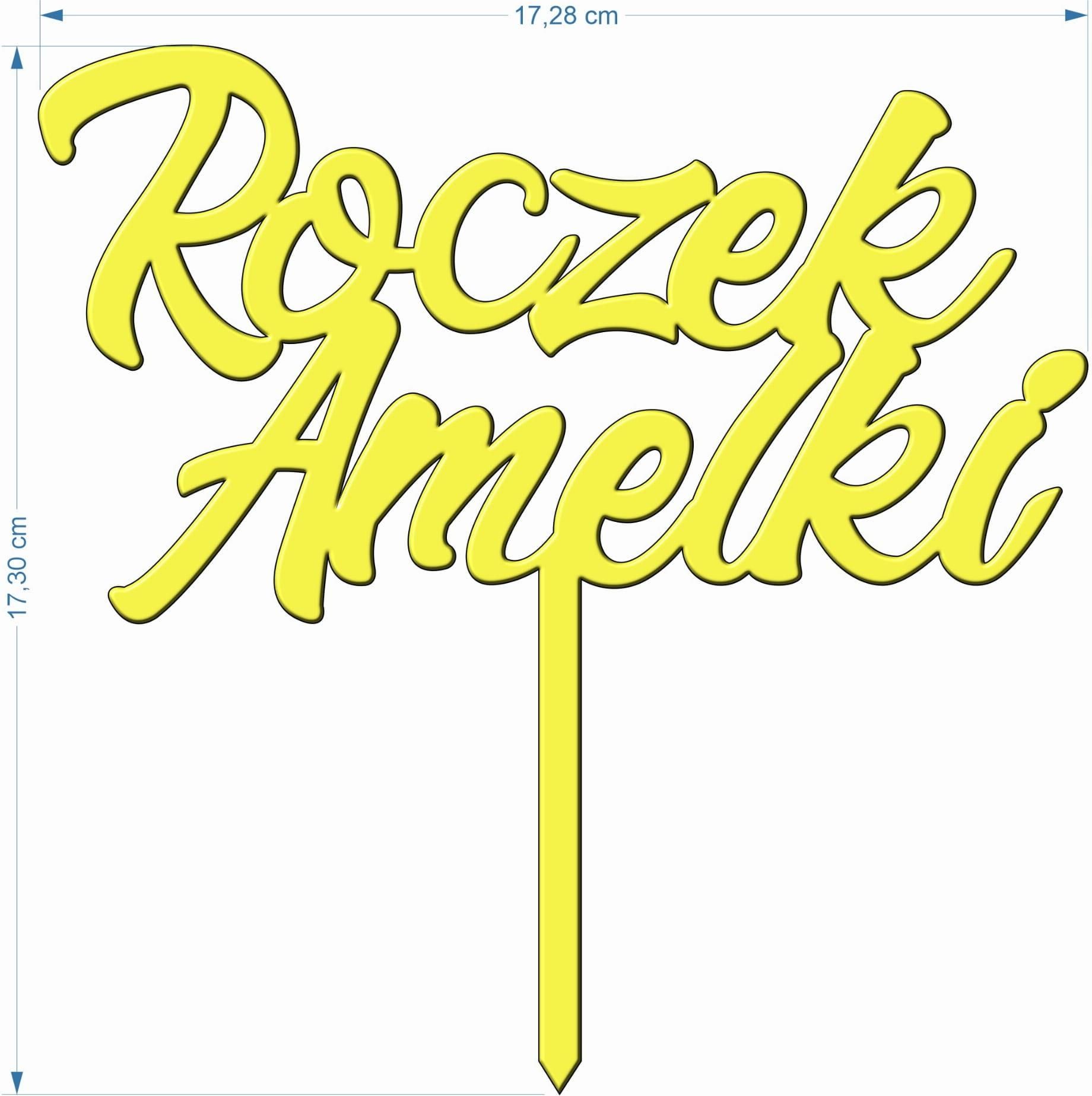 Mega Prezencik Topper Na Roczek Z Pleksi Lustrzanej Napis - Ceny i ...