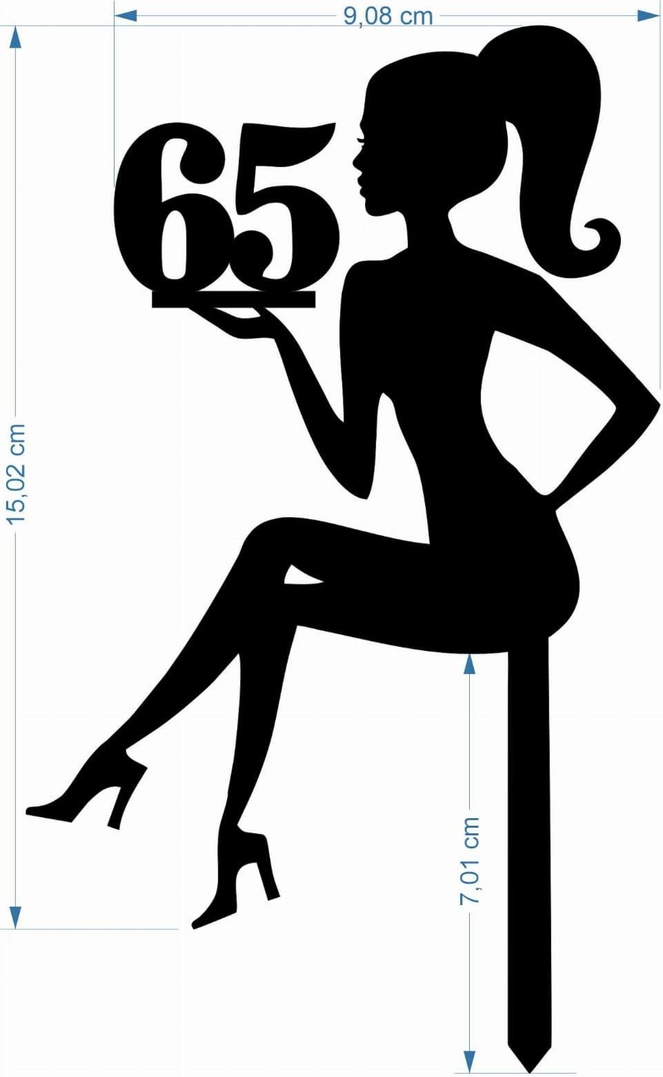 Topper Na Tort Lady Dziewczyna Z Czarnej Pleksi - Ceny i opinie - Ceneo.pl