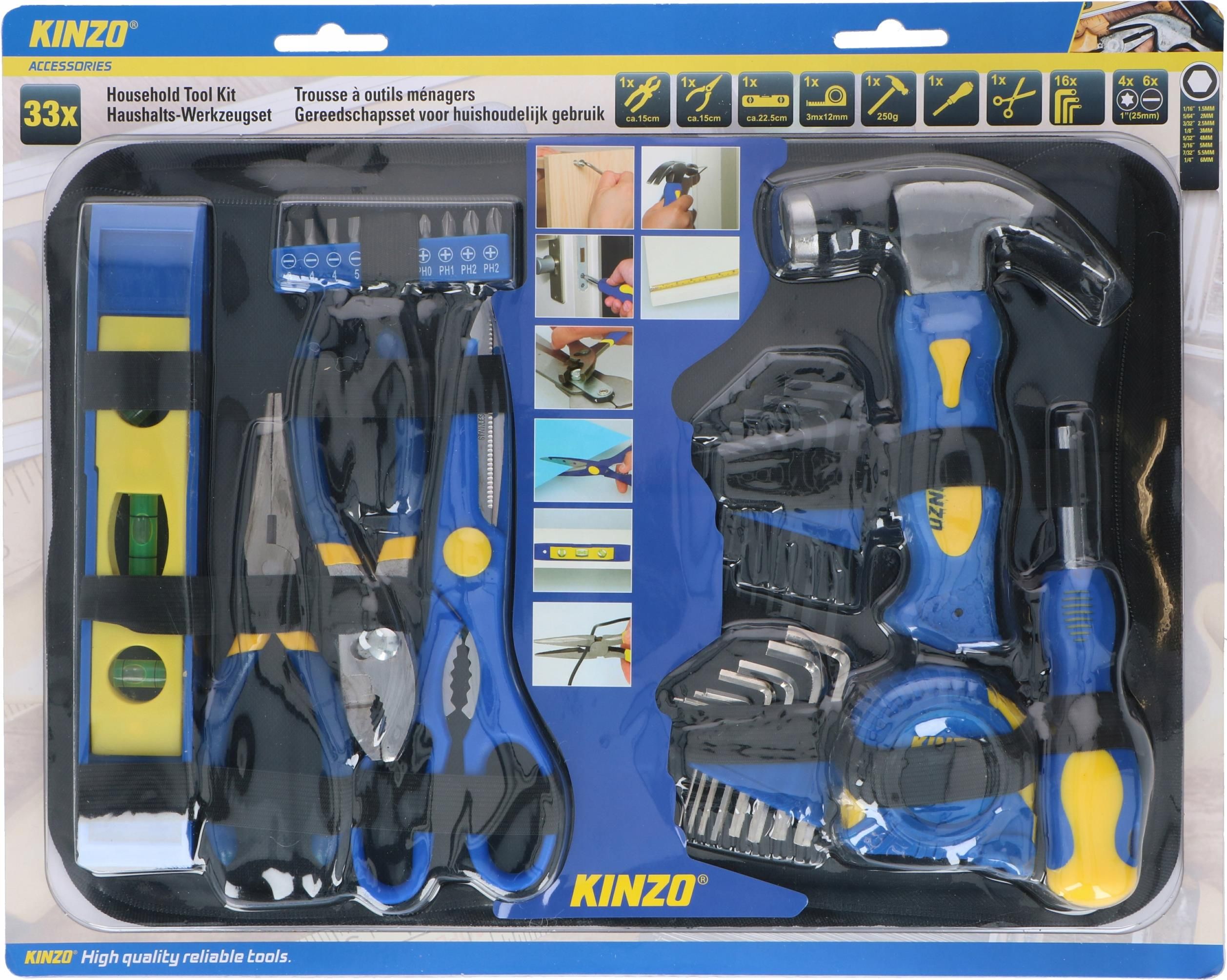 Kinzo Zestaw Narzędzi Domowych 33 Elementy 16611 - Opinie i ceny na ...
