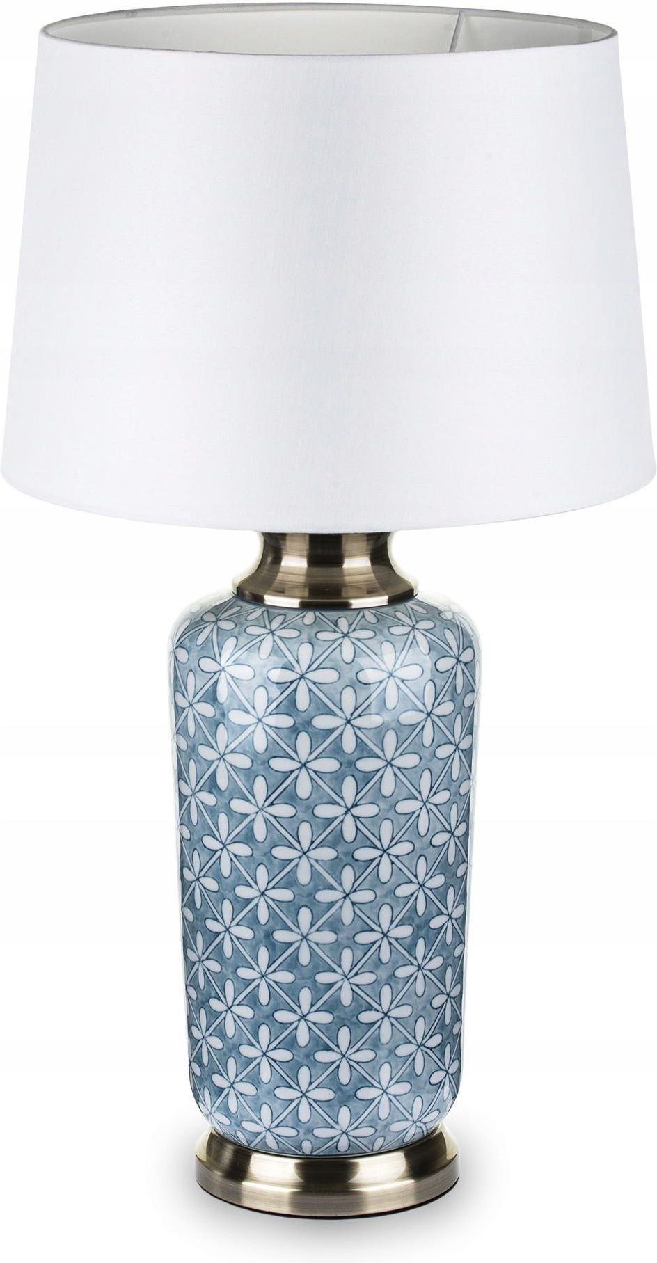 Lampa Art Pol Stylowa Niebieska Biała Lampa Ceramiczna Stołowa ...