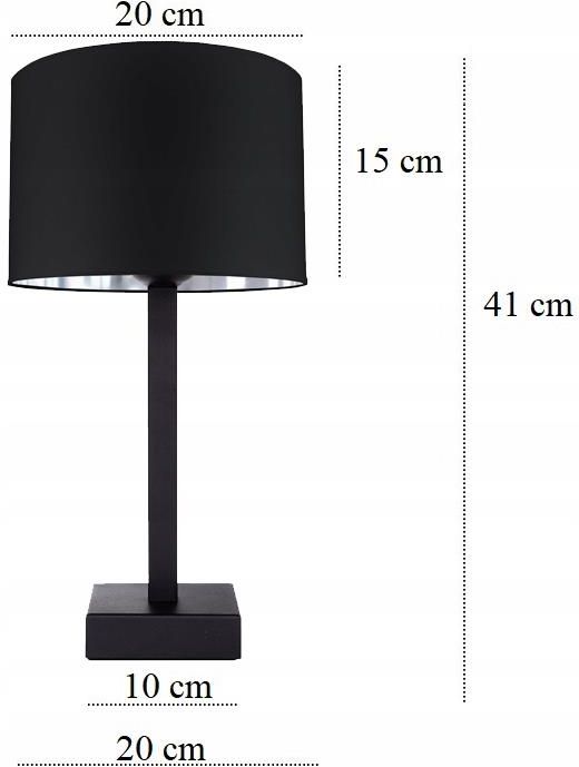 Lampa Tadex Lampka Nocna Stołowa Czarno Złota Oprawa Led (Ln0219 ...