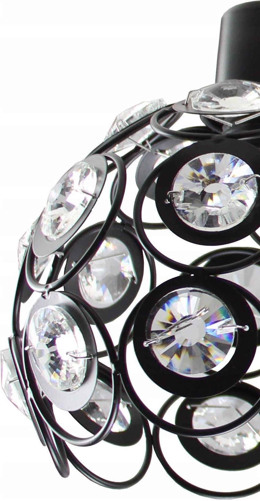 Lampa Tadex Lampka Nocna Stołowa Czarna Kryształowa E27 Led (Ln0034 ...