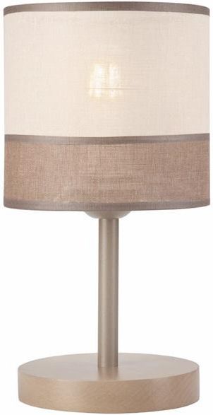 Lampa Lamkur Drewniana Lampka Nocna Andrea Brąz Sonoma + Abażur (Ln155A ...
