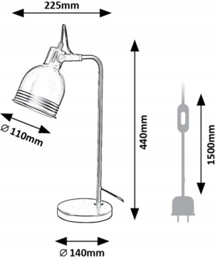 Lampa Rabalux Lampa Stołowa Nocna Czarna Loft Flint 2240 - Opinie i ...
