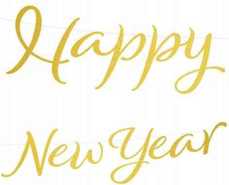 ZŁOTY BANER NAPIS HAPPY NEW YEAR NA SYLWESTRA - Ceny i opinie - Ceneo.pl