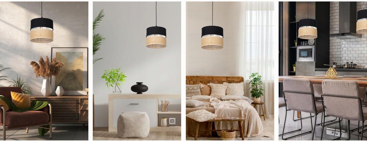 Lampa Moonlight Boho Lampka Ścienna Kinkiet Juta Regulowany (Ml482 ...