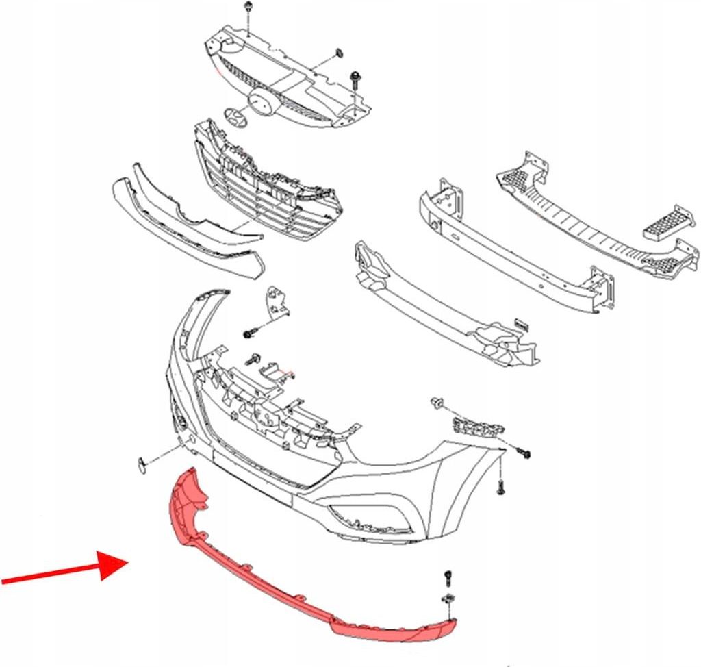 Zderzak do kupienia INNY HYUNDAI IX35 II LM 10-15 SPOILER PRZÓD ...
