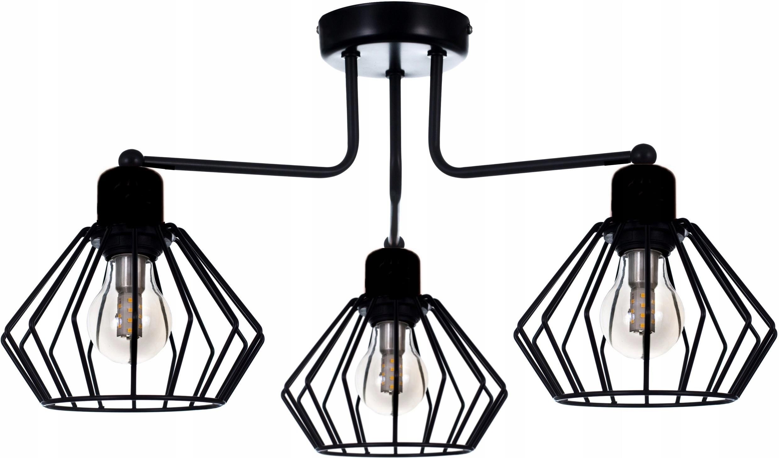 Tadex Lampa Sufitowa Plafon Loft Druciana Czarna R01 (Pr3R01) - Opinie ...