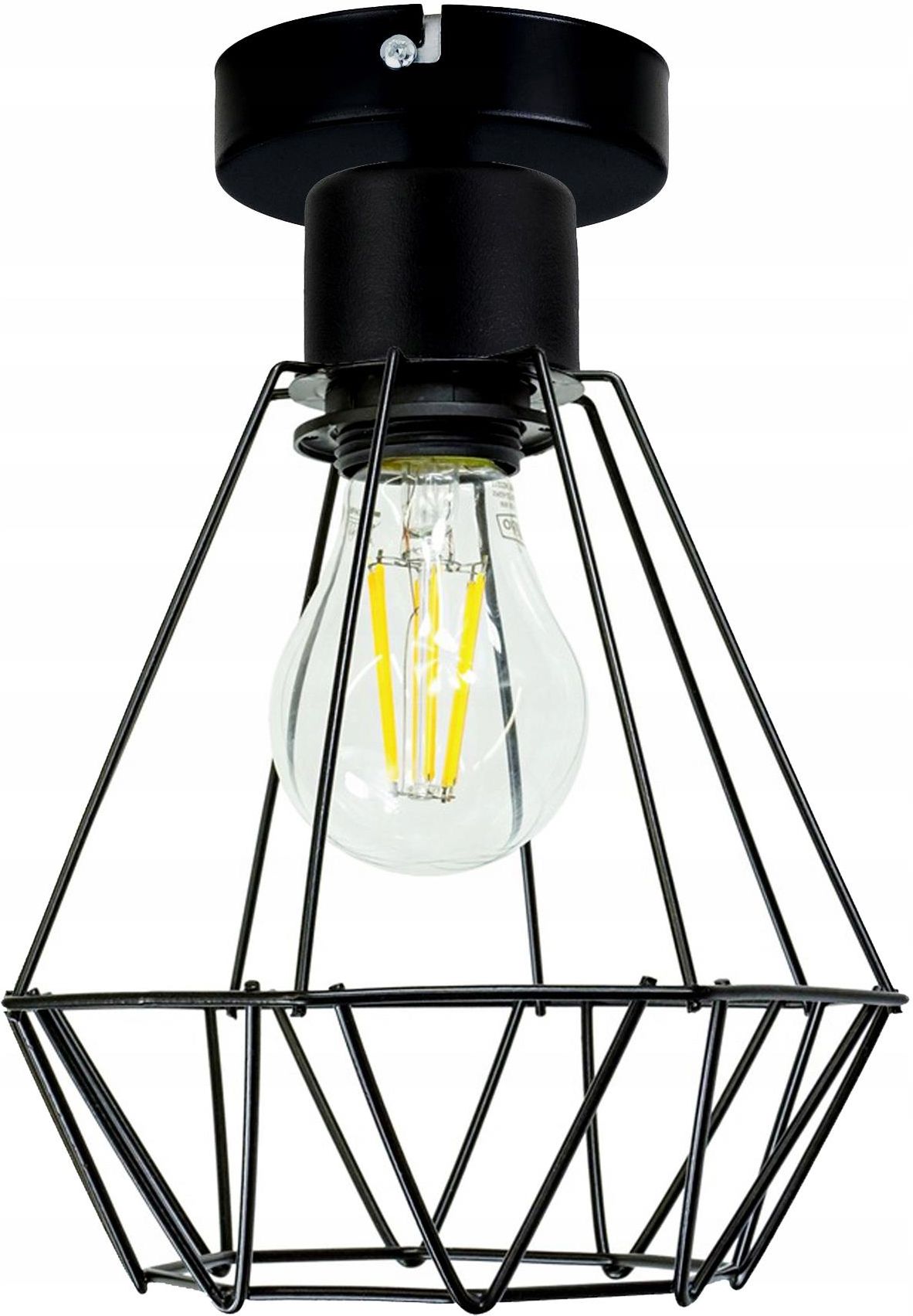 Led-One Lampa Stała Sufitowa Plafon Loft Klosz Drut Na E27 ...