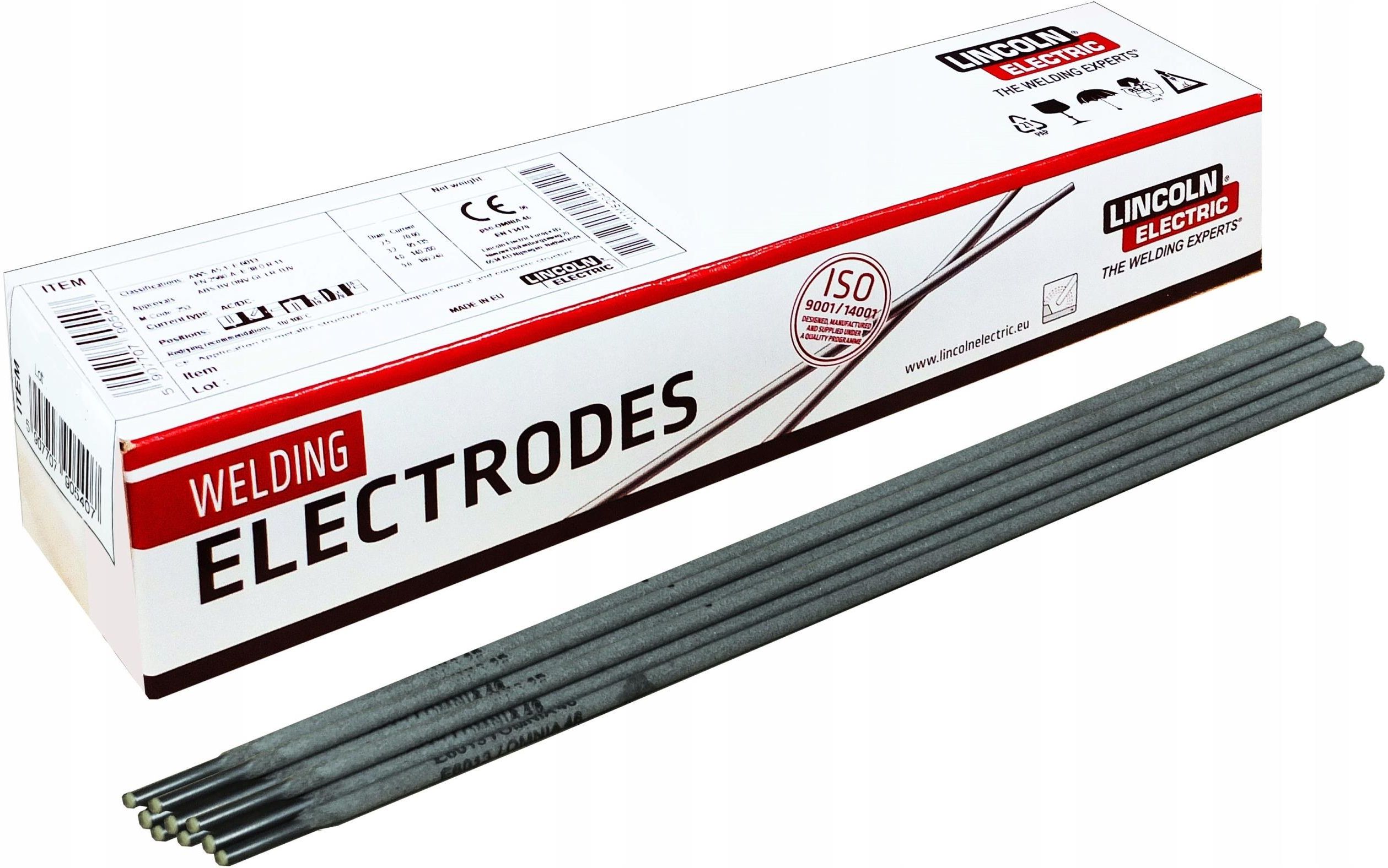LINCOLN ELECTRIC ELEKTRODY RUTYLOWE LINCOLN SUPRA E6012 Ø3,2; 4,8KG ...