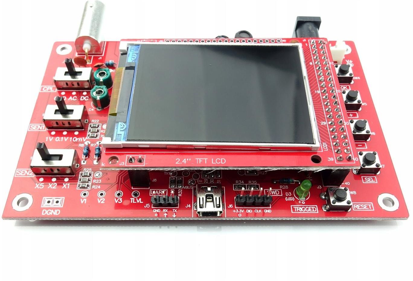 Mikrokontroler ELEKTROWEB OSCYLOSKOP DSO138 LCD 2.4 TFT ZMONTOWANY ...