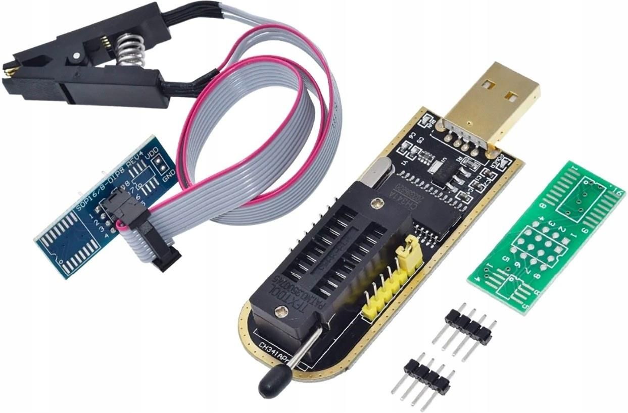 Mikrokontroler ELEKTROWEB PROGRAMATOR USB CH341A SPI FLASH EEPROM KLIPS ...