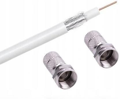 Kabel Antenowy Koncentryczny Rg-6U + Złączki F 5M (Rg6U5M+2Złączkif ...