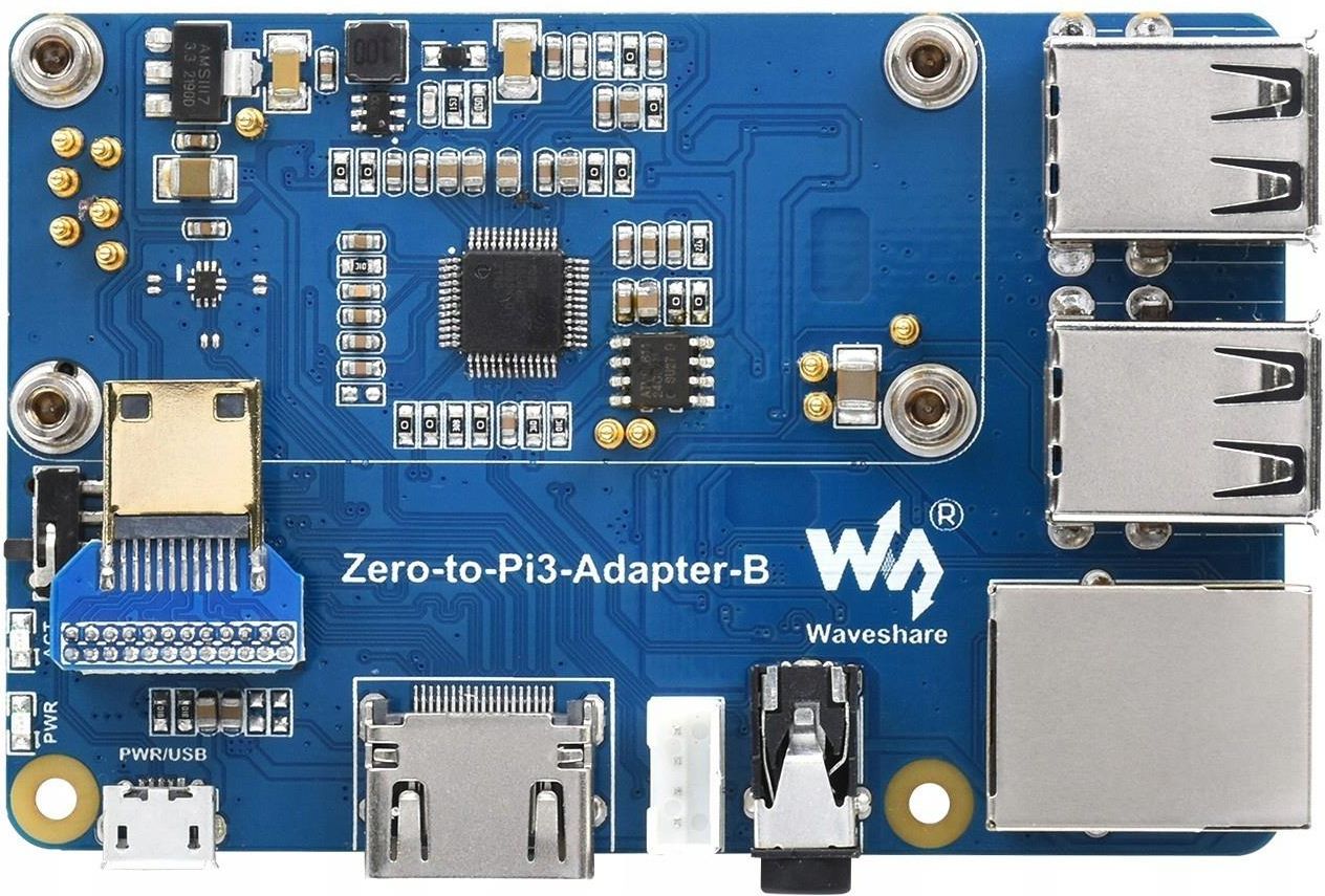 Mikrokontroler WAVESHARE ZERO-TO-PI3-ADAPTER (B)-ADAPTER RASPBERRY PI ...