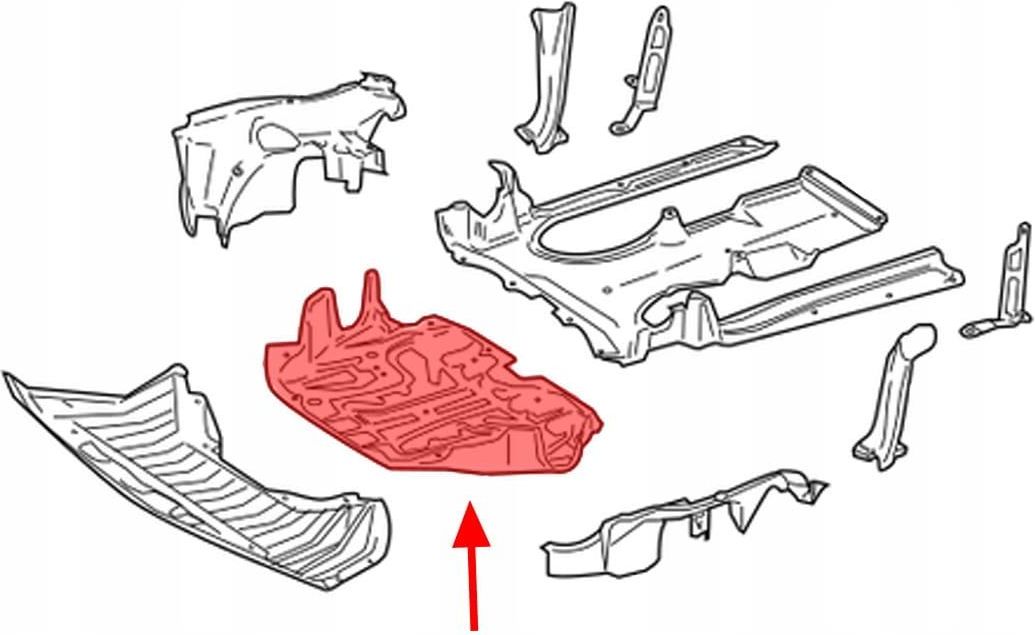 INNY MERCEDES KLASA S W221 2005-2013 OSŁONA POD SILNIK A221540601 ...