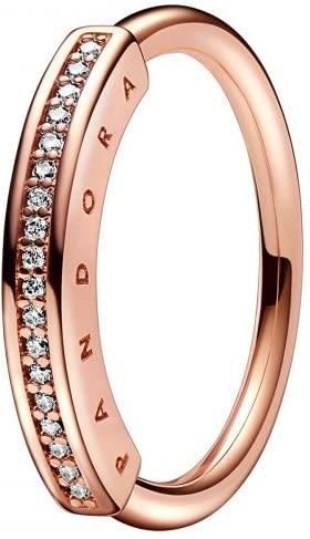 PANDORA SIGNATURE I-D PAVÉ PIERŚCIONEK 182283C01, METAL, CYRKONIA ...