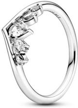 PANDORA PIERŚCIONEK DAMSKI SREBRNY SPARKLING WISHBONE 199109C01, METAL SZLACHETNY, CYRKONIA ...