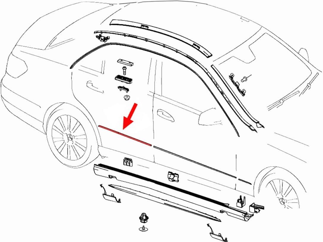 Listwa boczna INNY MERCEDES E-CLASS W212 13-16 LISTWA DRZWI PRAWY TYŁ ...